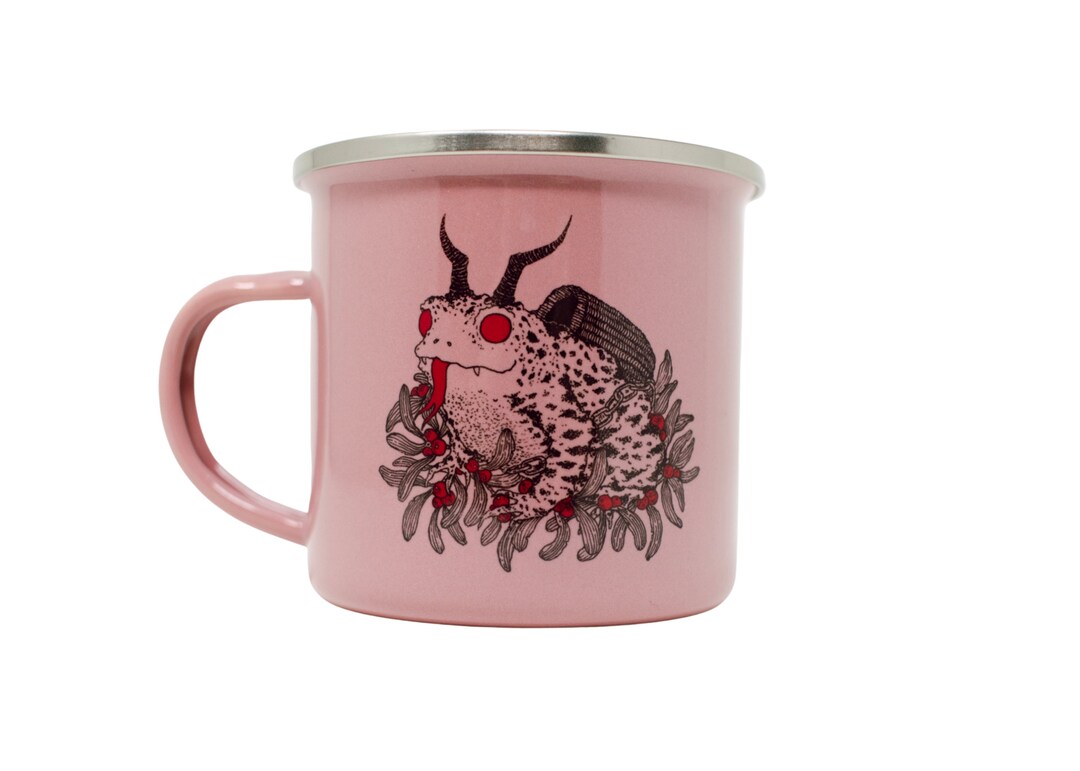 Pink Krampus Toad Limited Edition Holiday Enamel Camp Mug - Etsy
