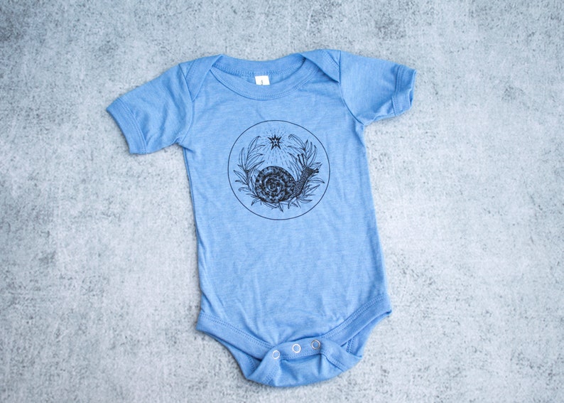 Snail and Star Blue Infant Bodysuit - Etsy