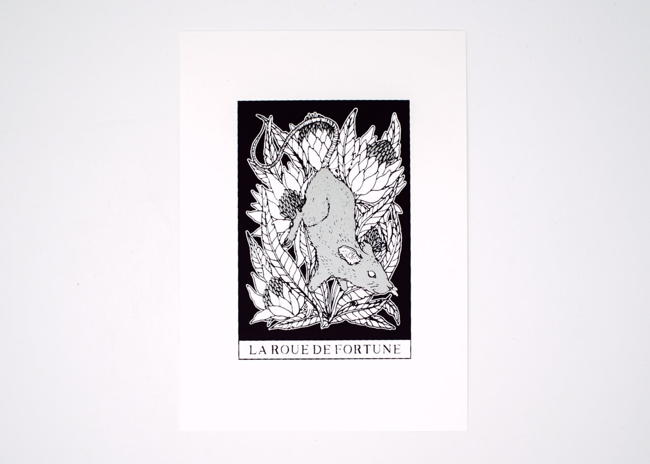 Wheel of Fortune Black and Silver Tarot Screen Print - Etsy