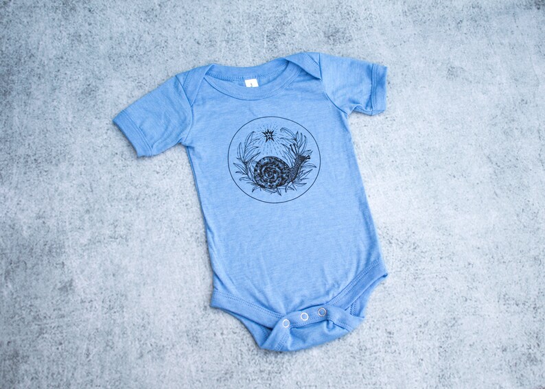 Snail and Star Blue Infant Bodysuit - Etsy