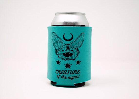 Creature of the Night Teal Bat Can Holder - Etsy