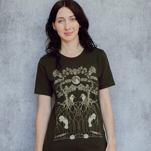Mangrove Ecosystem Deep Olive Screen Printed Unisex Tee - Etsy