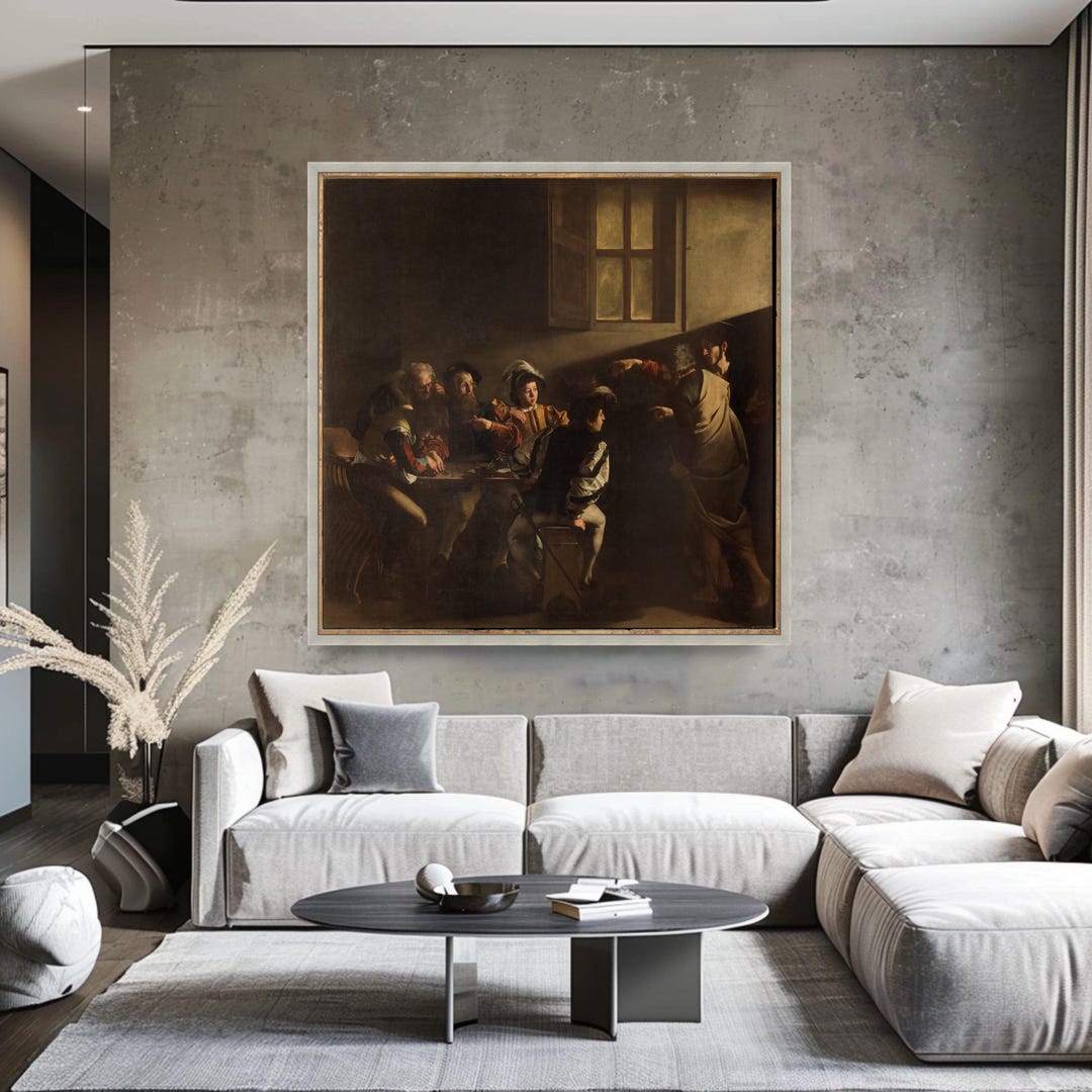 Dramatic Chiaroscuro Scene Canvas, Baroque Style Wall Art, Classical ...
