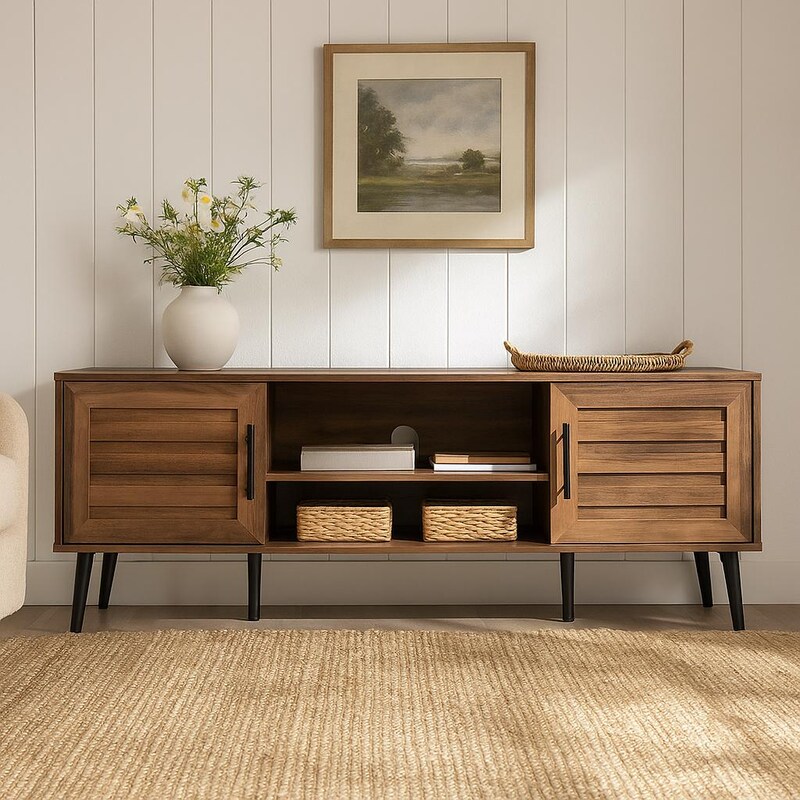 Wood Midcentury Tv Stand - Etsy