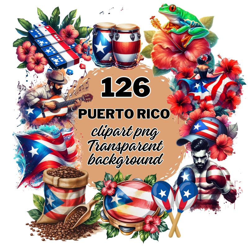 Puerto Rico Clipart - Etsy