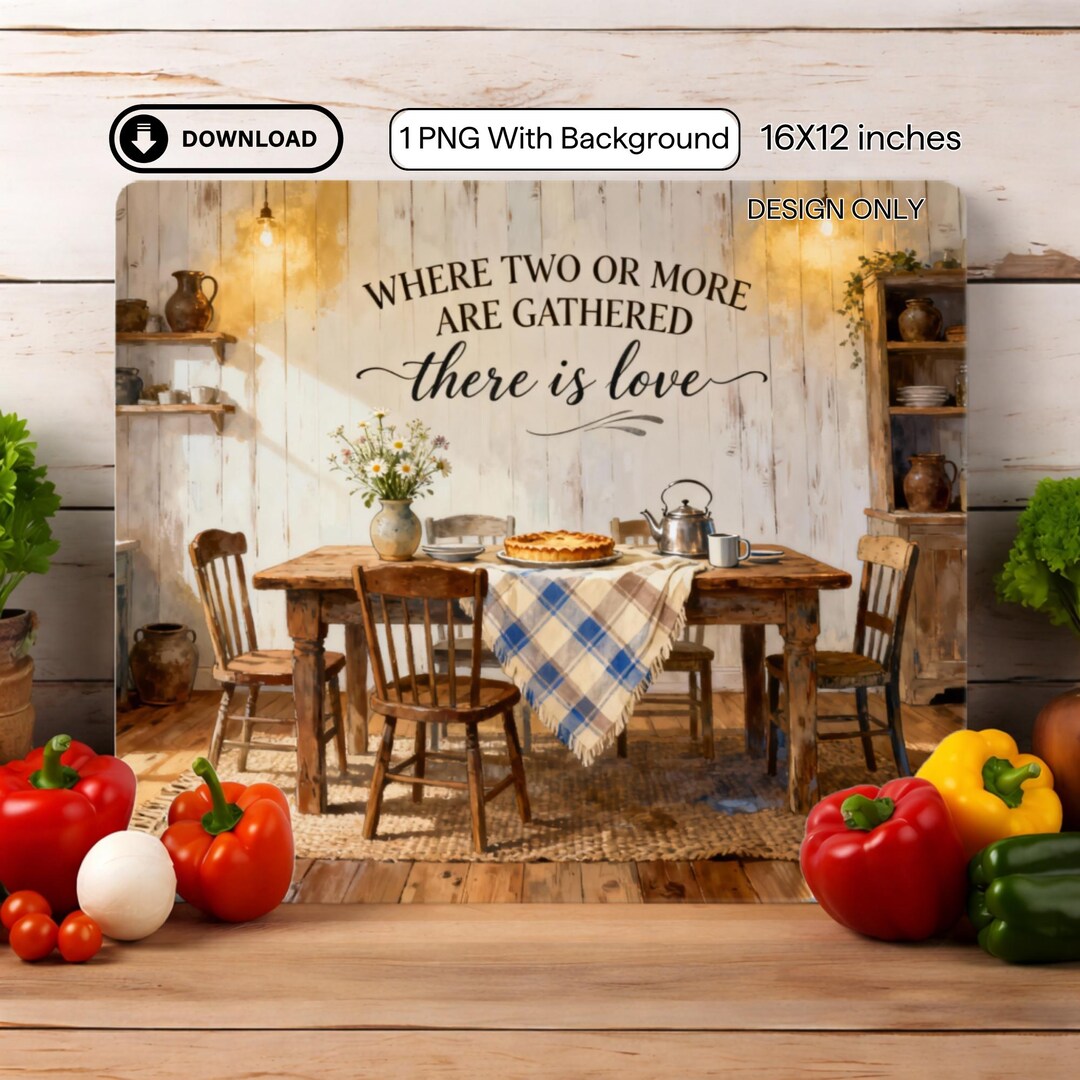 Family Cottagecore Cutting Board PNG Sublimation Design, Farmhouse Love ...