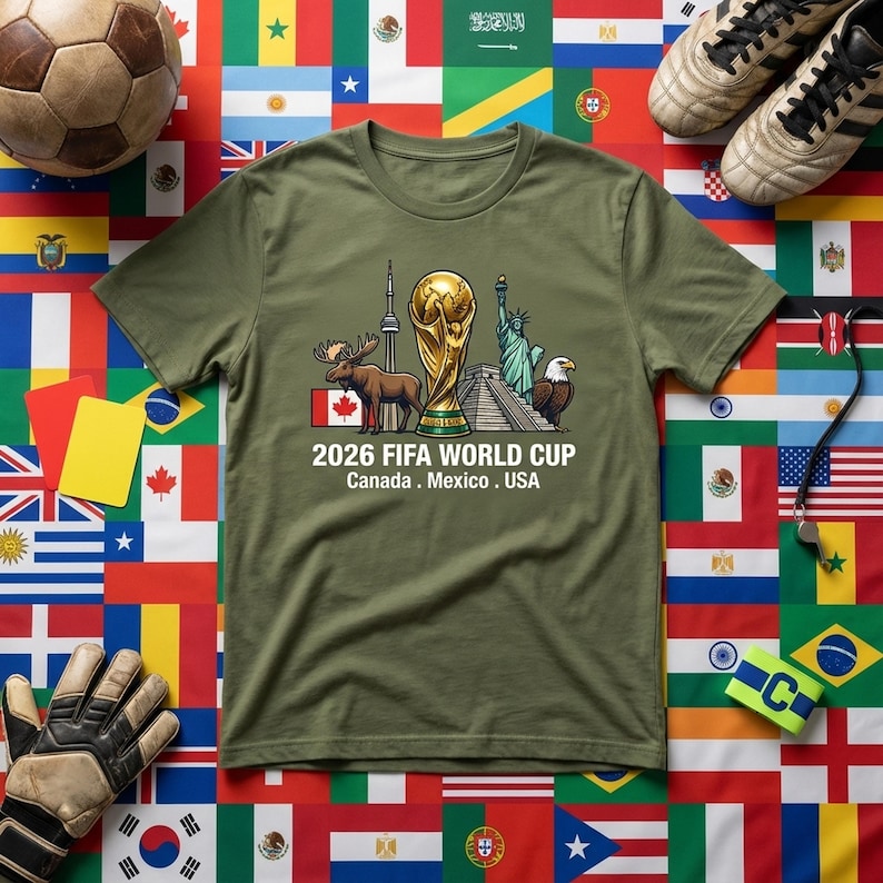 World Cup 2026 Shirt - USA Mexico Canada Host Cities Fan Apparel - Etsy