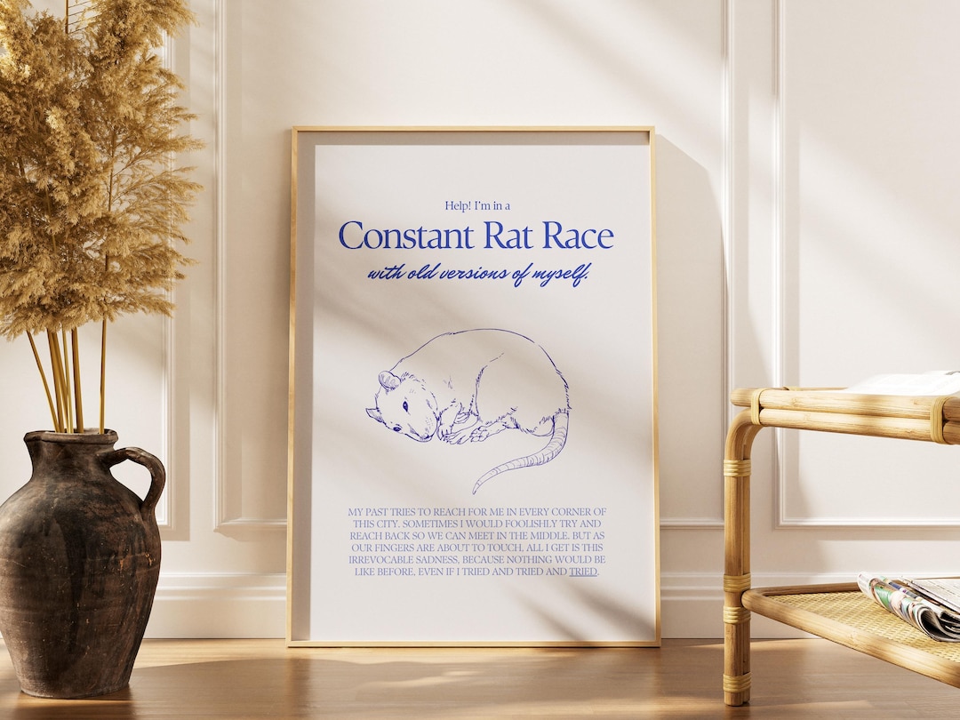 Blue Art Print "constant Rat Race" – Digital Download – Quote Poster ...