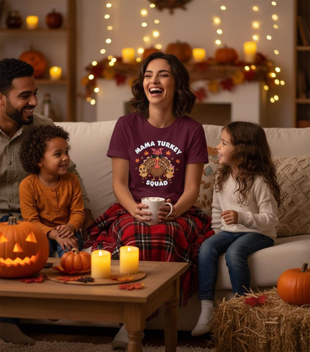 Mama Turkey Squad Thanksgiving T-shirt, Fall Graphic Tee - Etsy