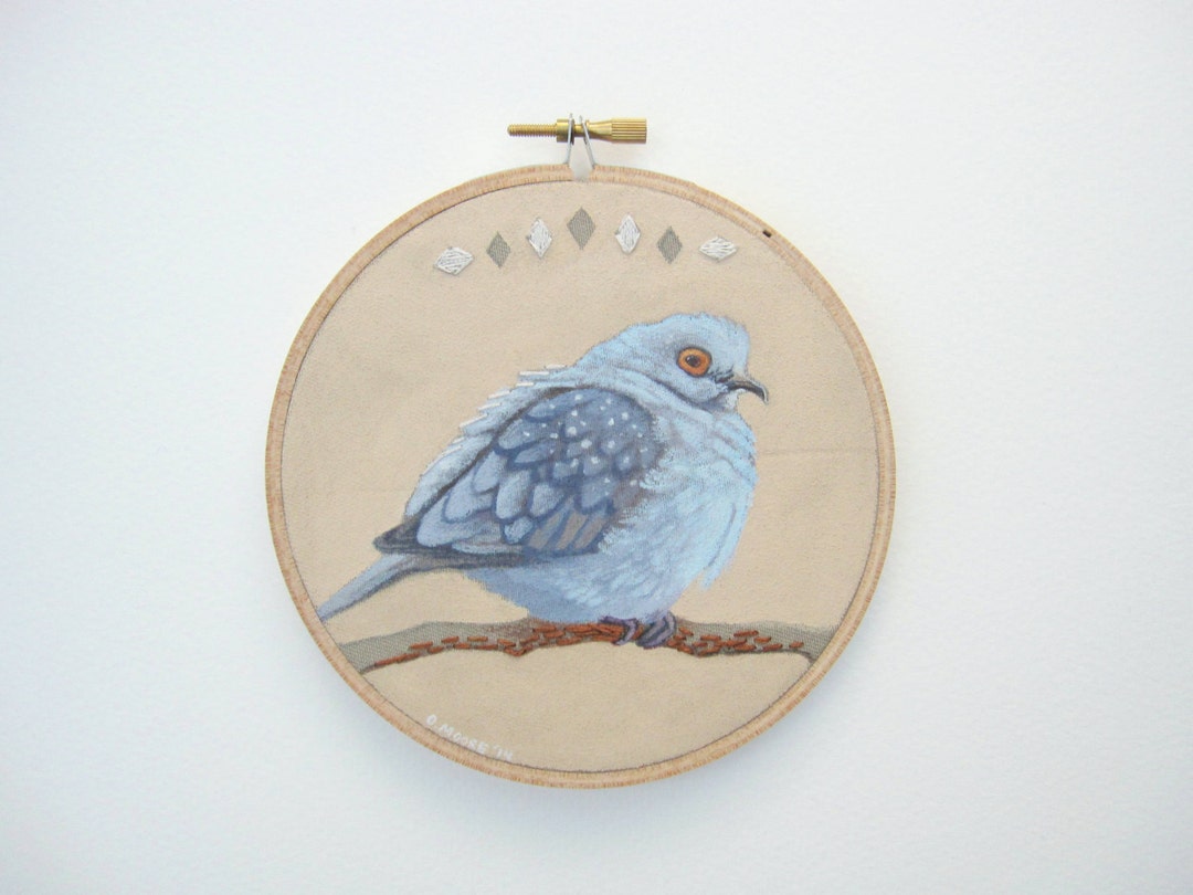 Diamond Dove Hoop Art - Dove Art - Dove Painting - Original Acrylic ...
