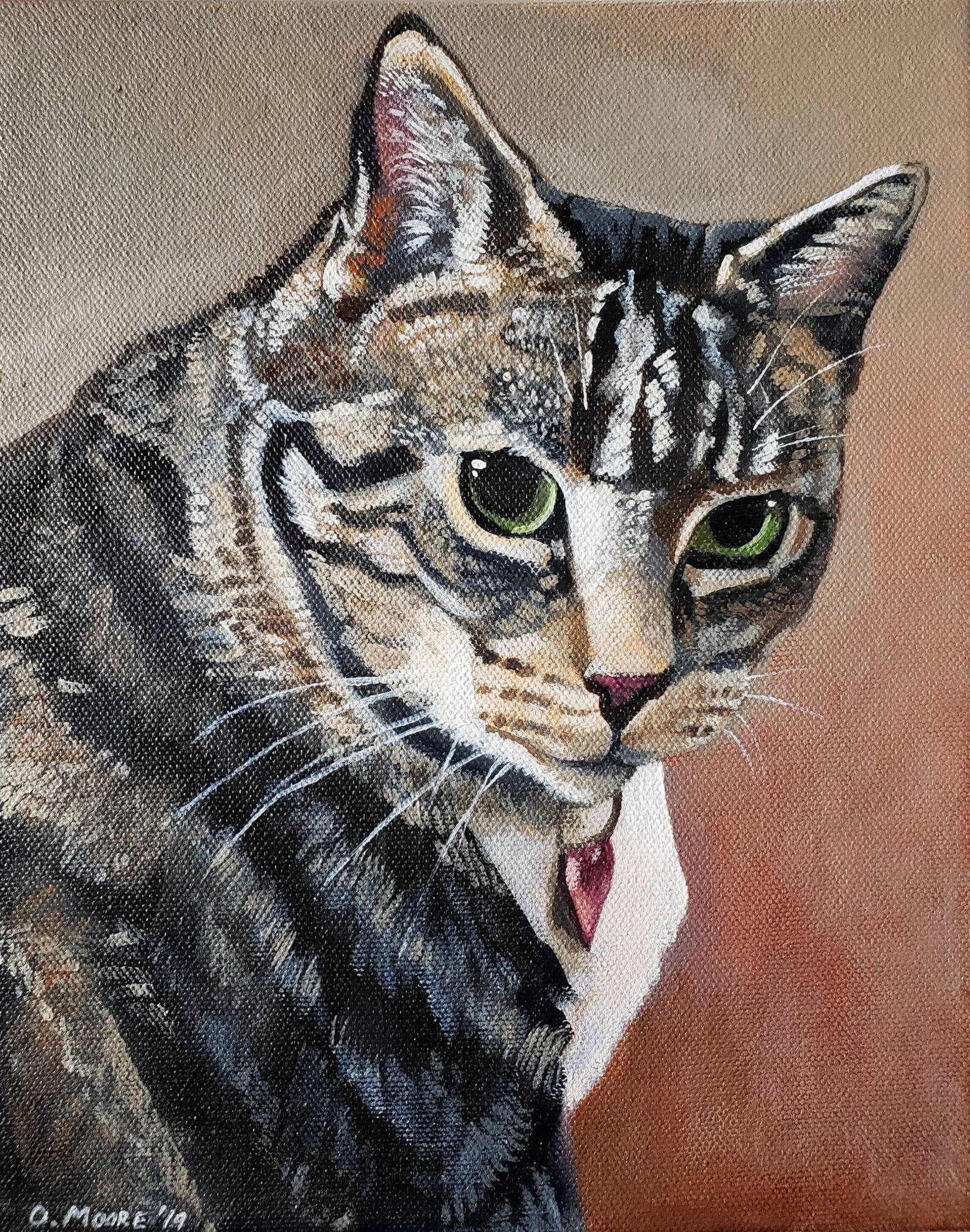 Custom Cat Portrait Pet Painting Pet Memorial Acrylic | Etsy