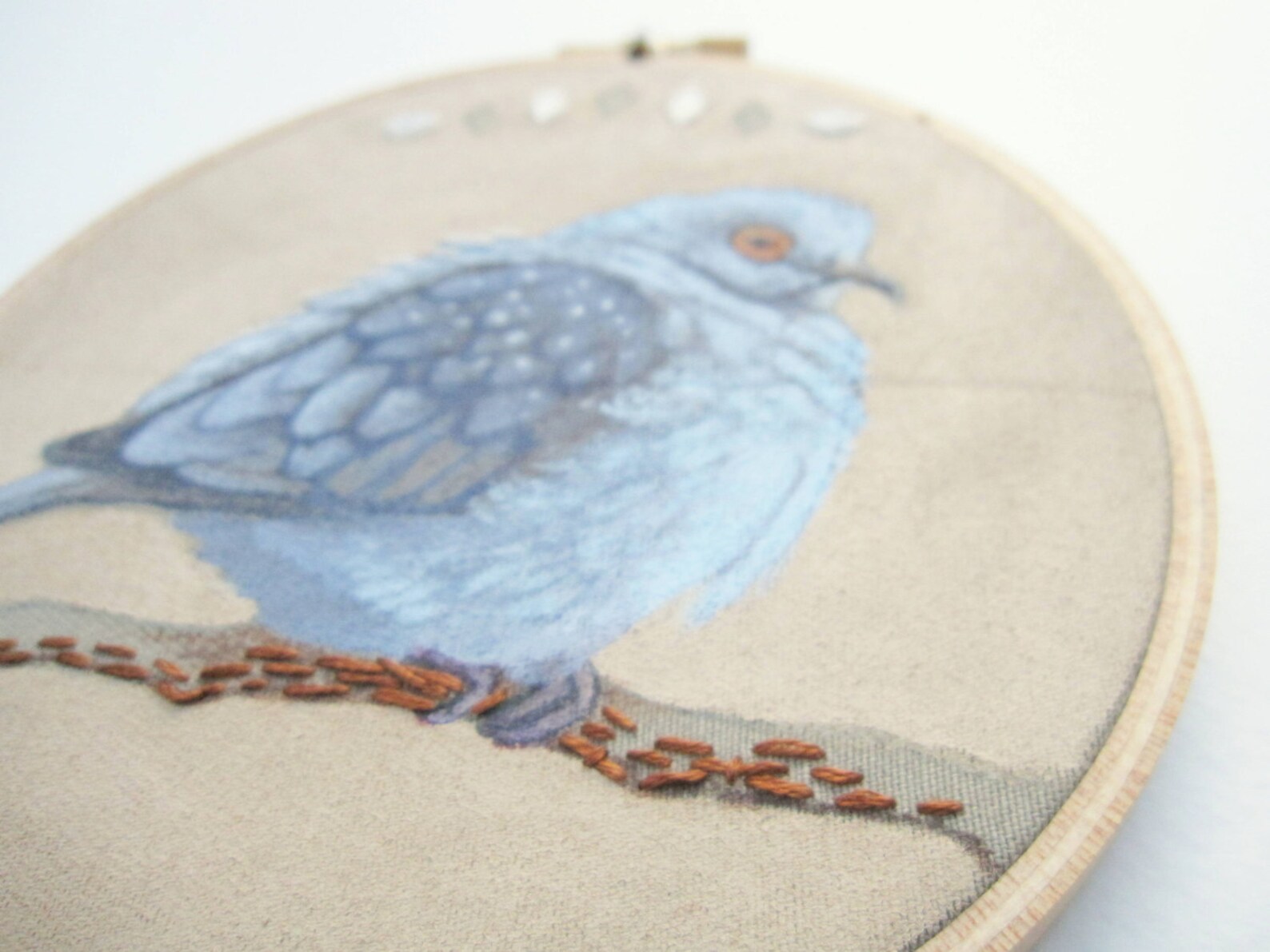 Diamond Dove Hoop Art Dove Art Dove Painting Original | Etsy