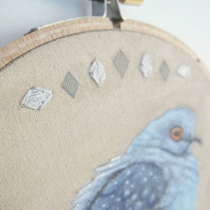 Diamond Dove Hoop Art - Dove Art - Dove Painting - Original Acrylic ...