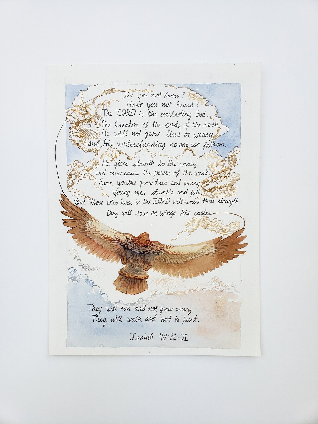 Soar on Wings Like Eagles - Isaiah 40:22-31, an Original Painting of ...