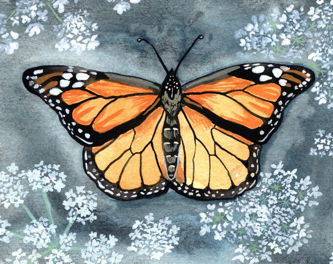 Monarch Butterfly Art Original Watercolor Painting Butterfly Art ...