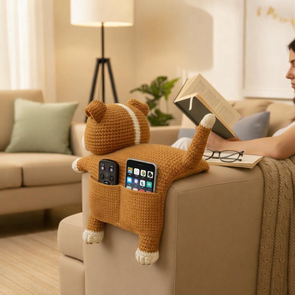 Gary the British Bulldog Sofa Couch Organizer Crochet Pattern - Etsy