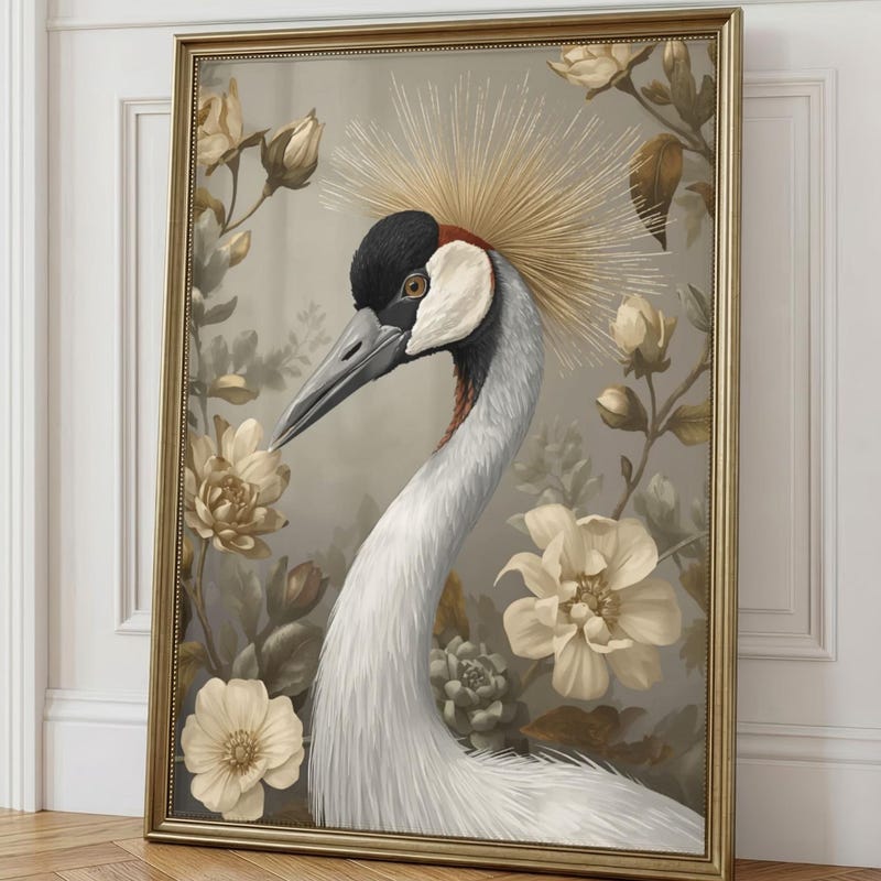 Crown Crane Mural - Etsy