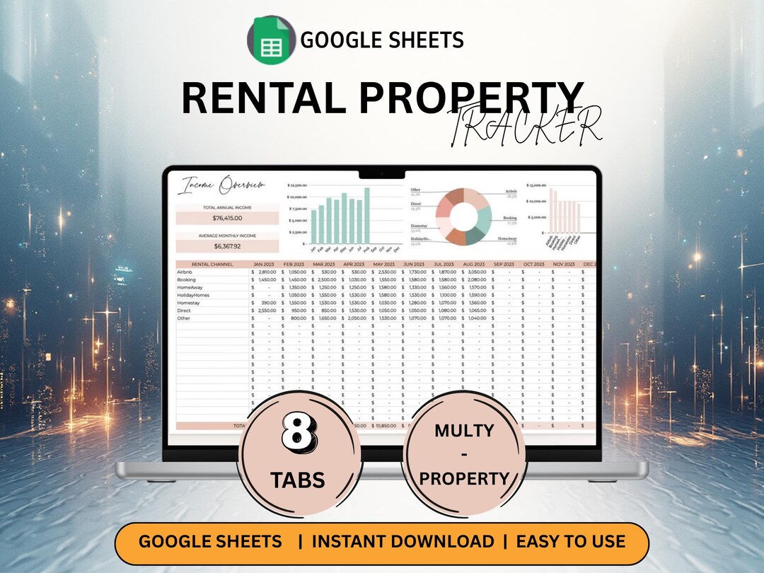 Rental Property Tracker: Google Sheets Template (digital Download) - Etsy