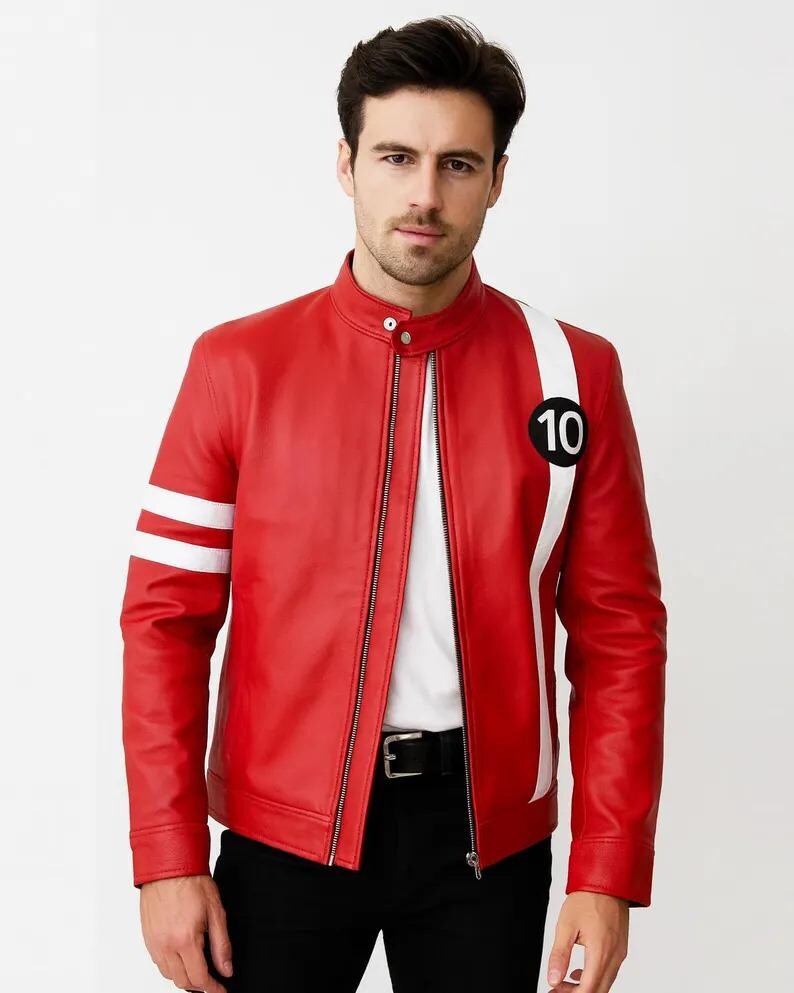 Handmade Superhero Ben 10 Red Cosplay Jacket | Ryan Kelley Alien Swarm ...