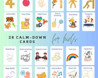 Calm Down Cards for Kids | Emotional Regulation, Anxiety Relief (PDF ...