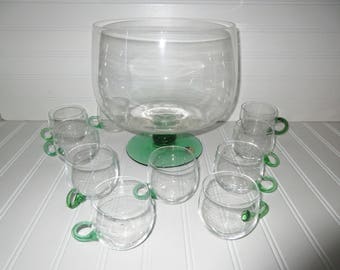 Crystal punch bowl | Etsy