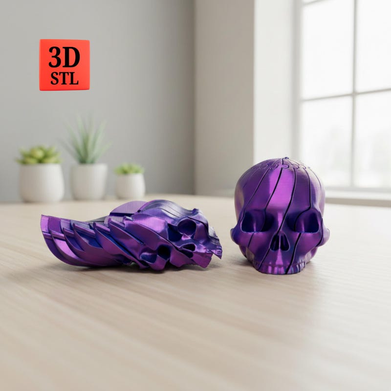 Fidget Skull Stl File - Etsy