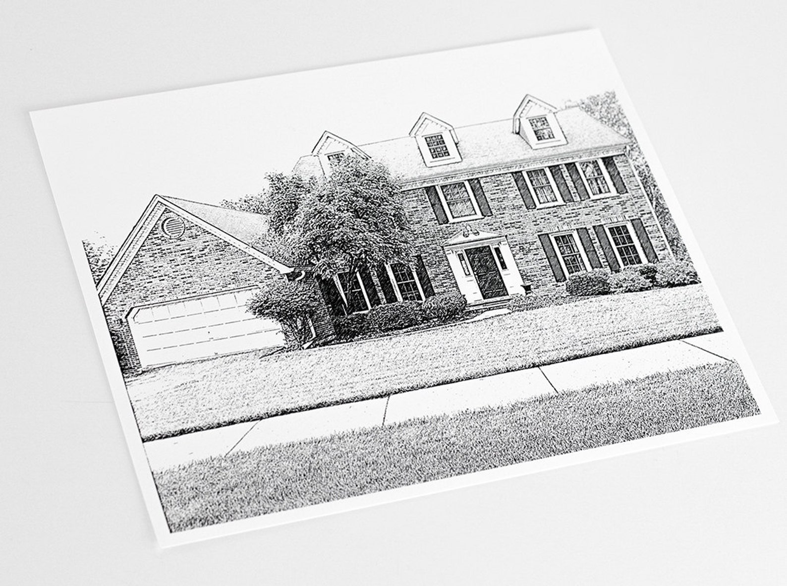 Custom Sketch of Your Home Art Print / House Illustration Wall - Etsy
