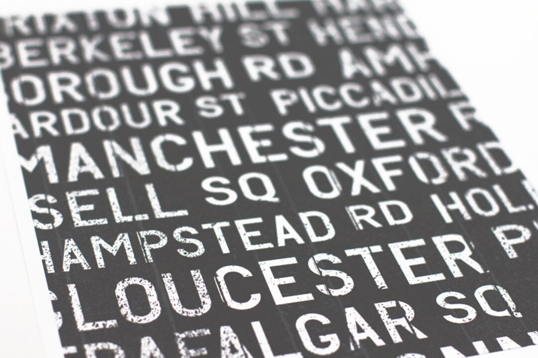 London Bus Roll Art Print / UK Poster Transit Sign / City Art ...