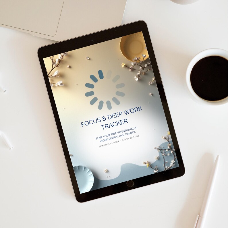 Deep Work Planner Pro | Editable Canva Productivity Template ...