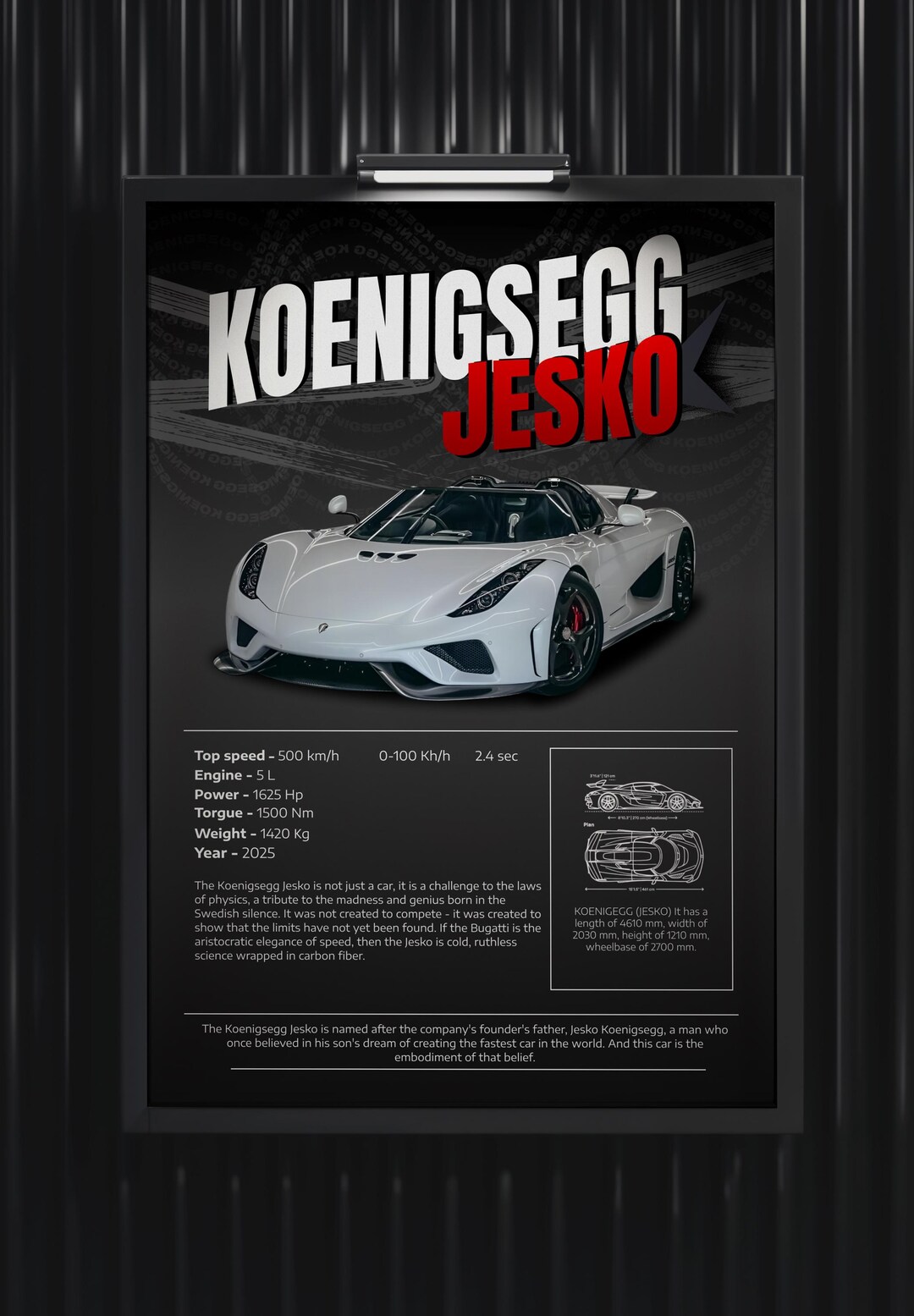 Koenigsegg Jesko, Digital Download Poster, Luxury Sports Car Print ...