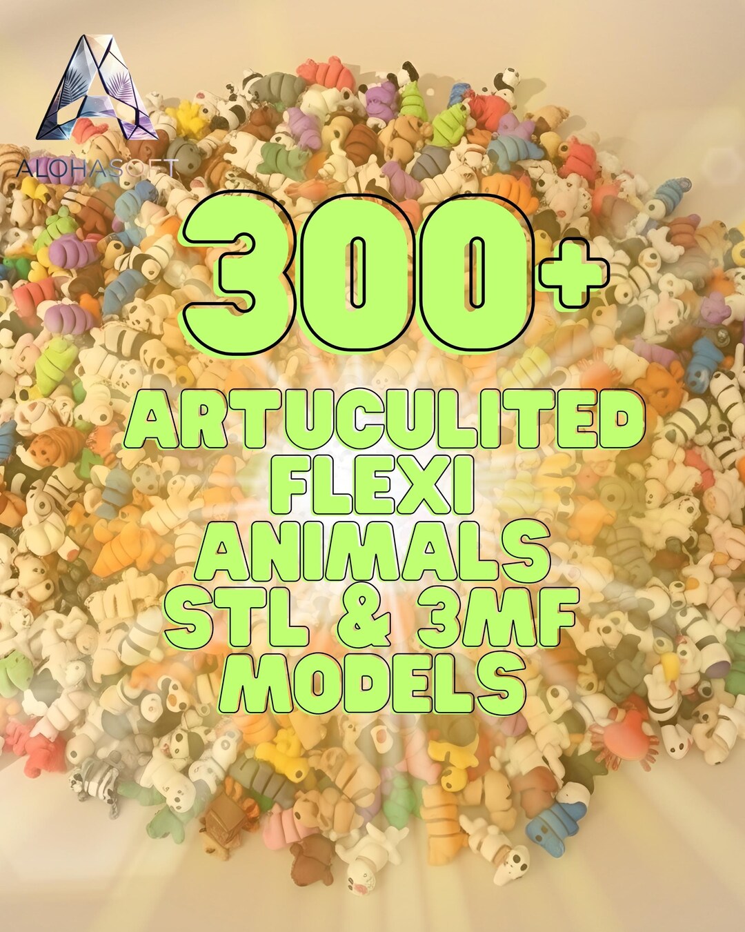 3D druckbare Flexi Tier STL 3MF Pack | 300+ Poseable Spielzeug ...