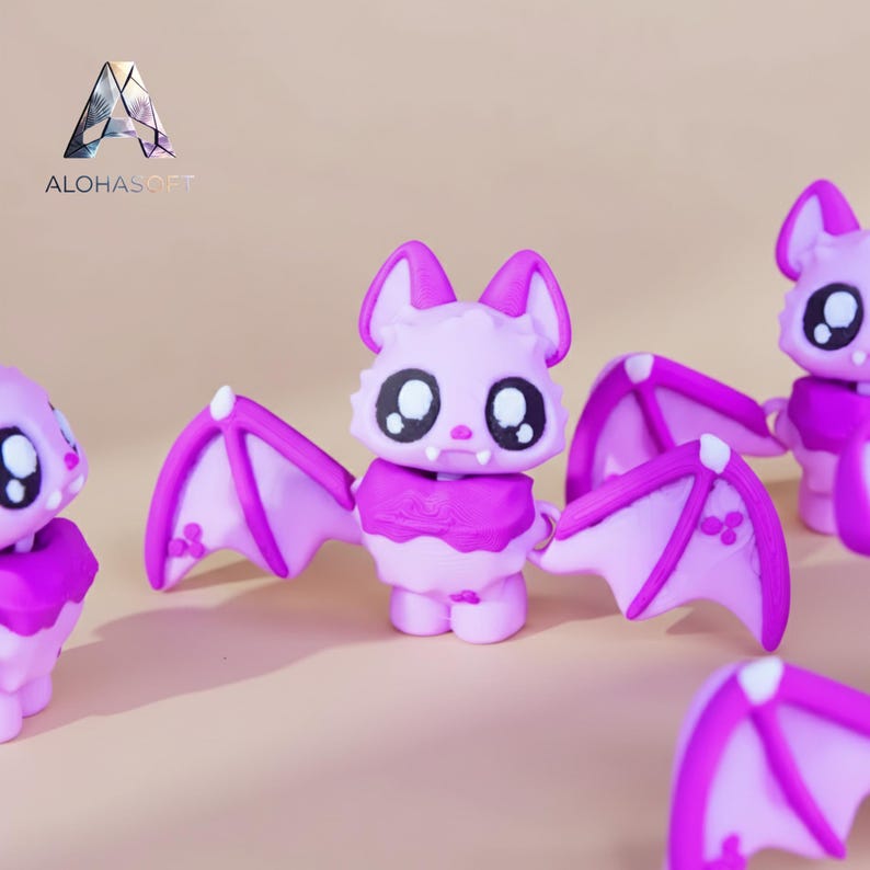 Flexi Halloween Bat STL | 3D Printable Articulated Fidget Toy (digital ...