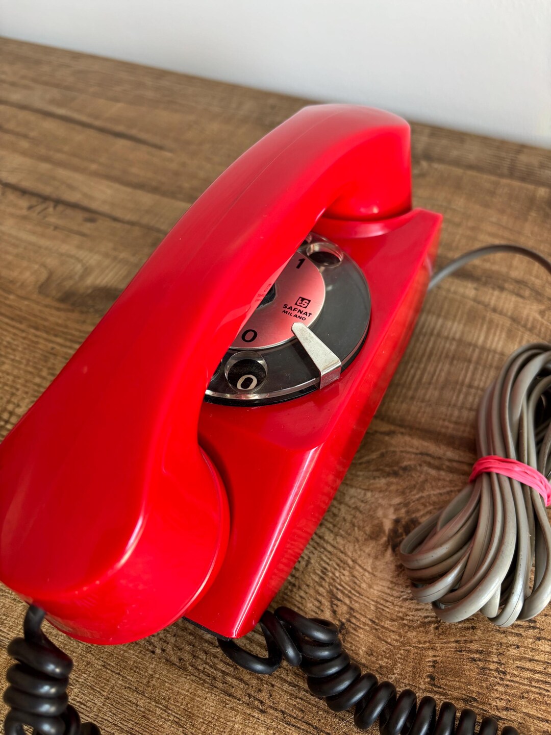Vintage Red Telephone Safnat Milano Rotary 1982 Chicco Model Italian ...