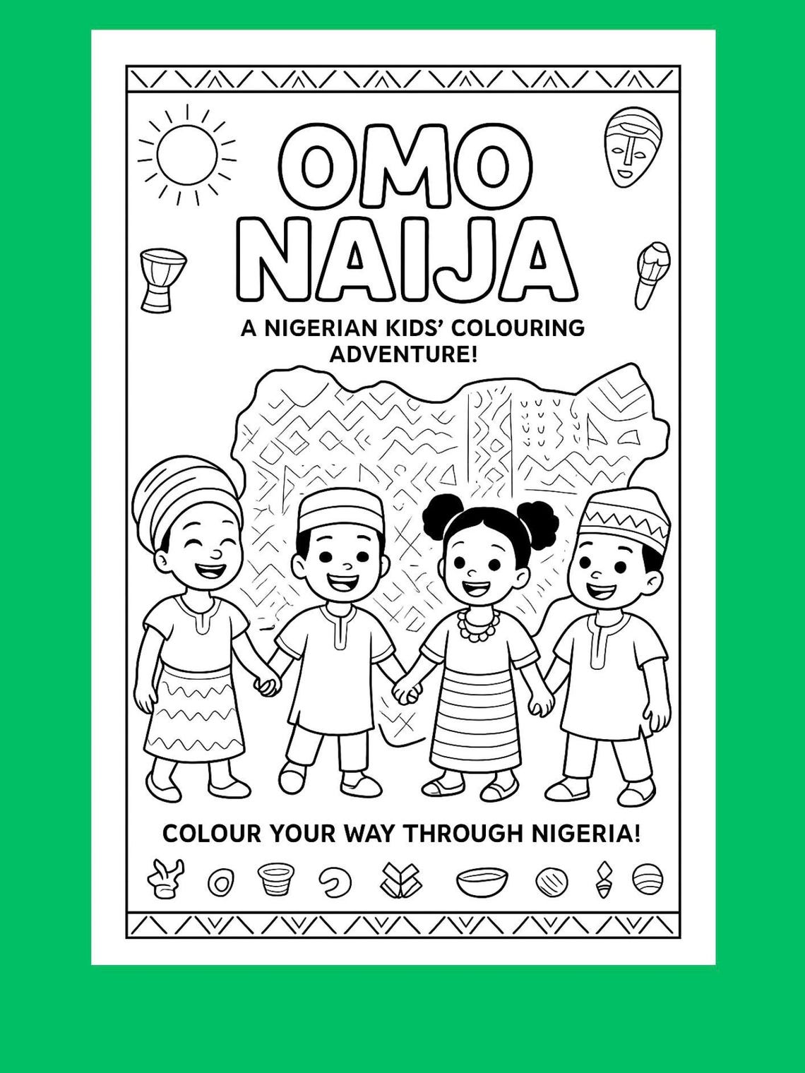 Omo Naija: Nigerian Culture Coloring Book for Kids - Etsy