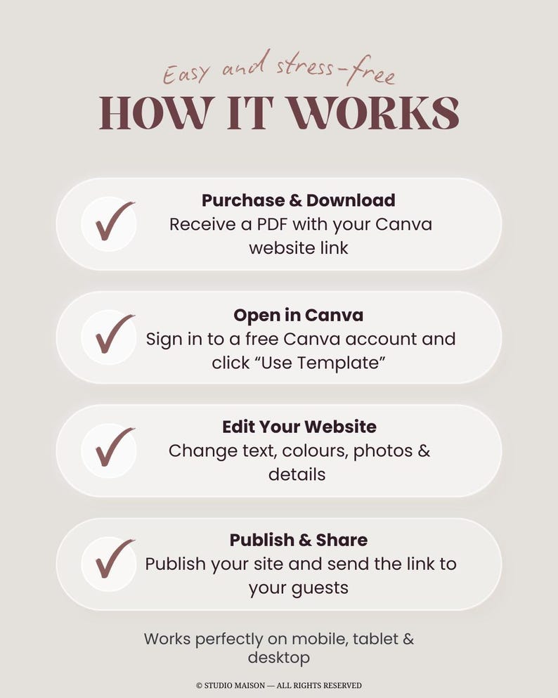 Editable Canva Wedding Website Template - Elegant Old-money Digital ...