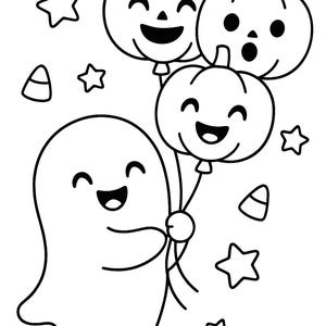 51 Cute Halloween Coloring Pages for Kids | Fun Spooky Coloring Book ...