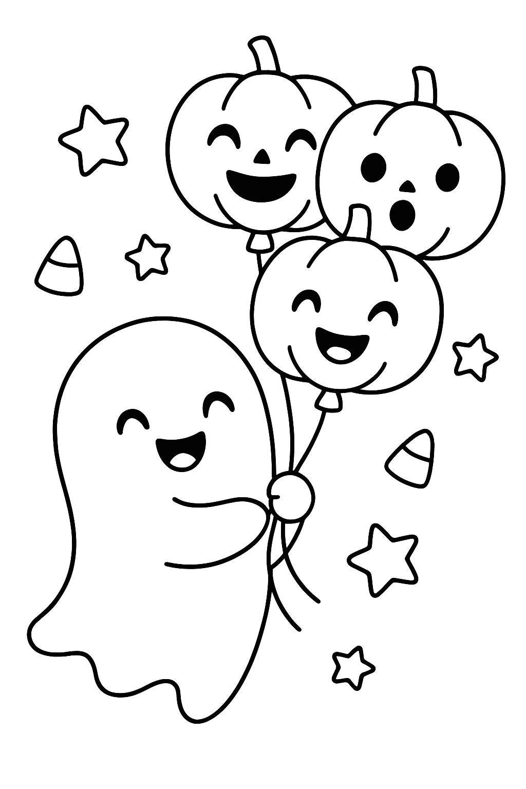51 Cute Halloween Coloring Pages for Kids | Fun Spooky Coloring Book ...