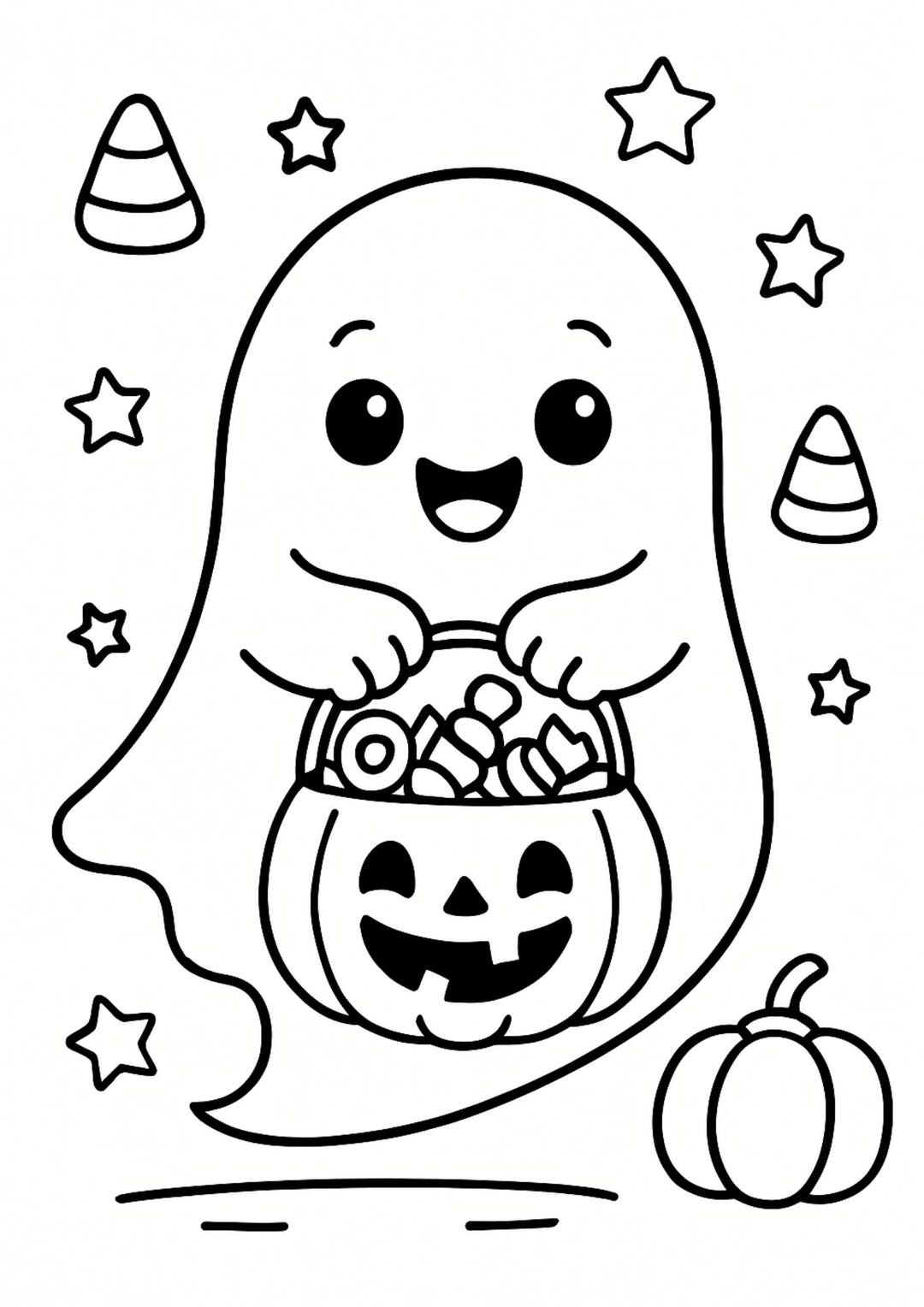 51 Cute Halloween Coloring Pages for Kids | Fun Spooky Coloring Book ...