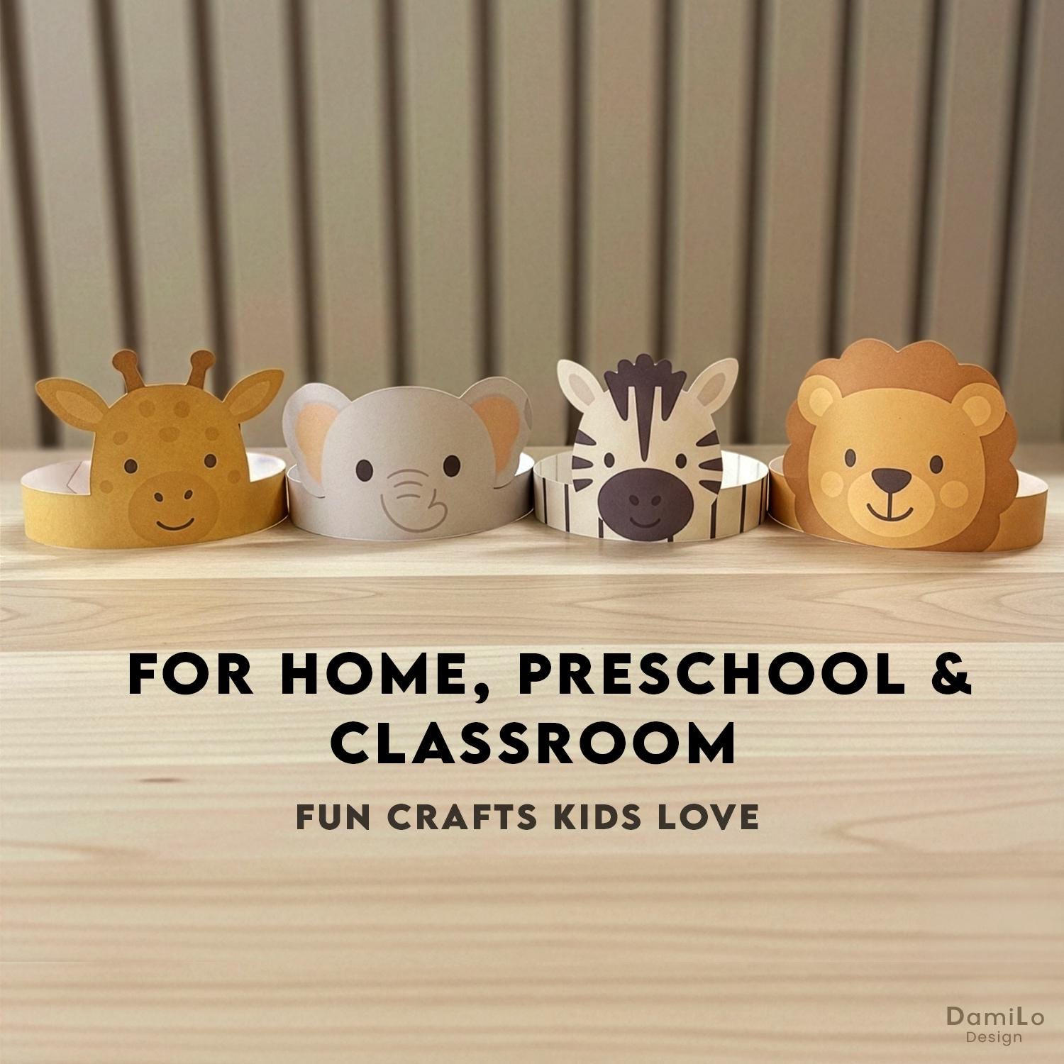 Animal Paper Crowns Africa | Printable Kids Craft | Preschool Activity ...