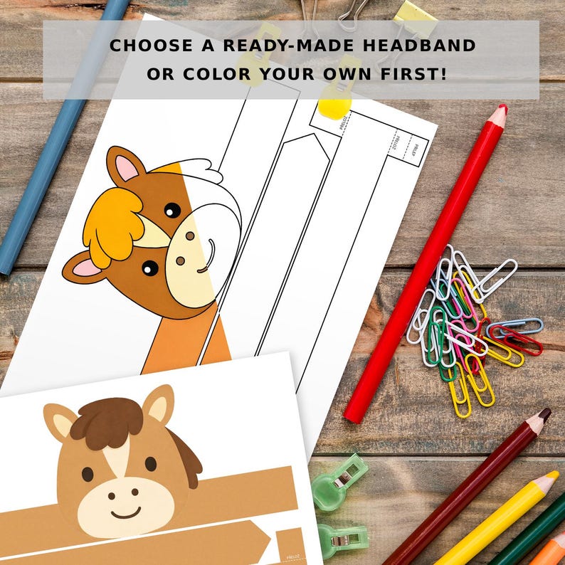 Animal Paper Crowns Farm | Printable Kids Craft | Preschool Activity ...