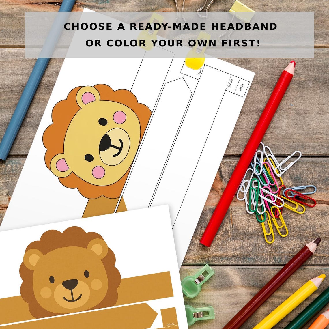 Animal Paper Crowns Africa | Printable Kids Craft | Preschool Activity ...