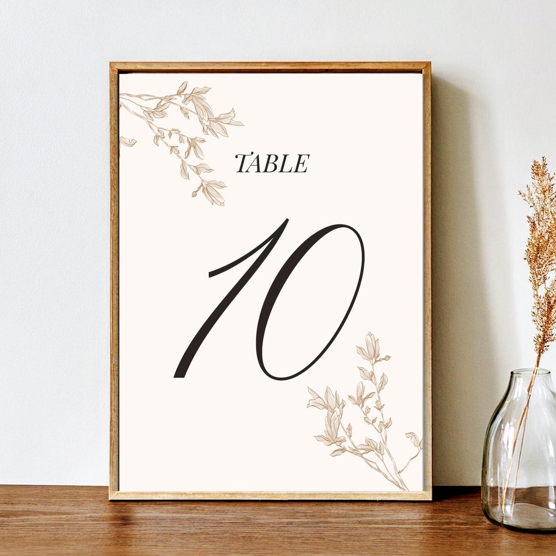 Rustic Wedding Table Numbers | Printable Table Cards | Elegant Boho ...