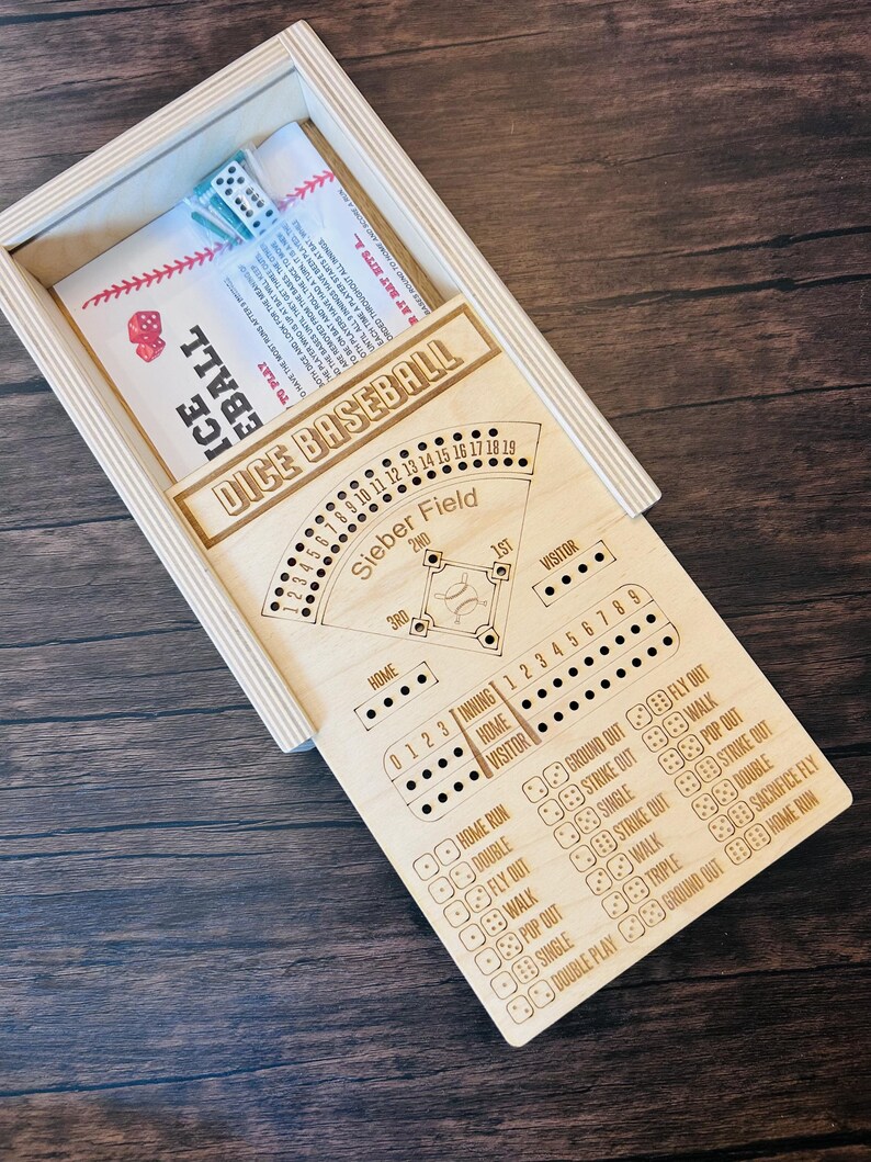 Baseball Dice Game - Etsy