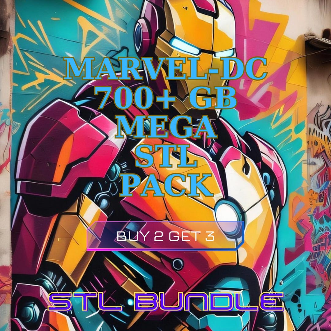 700GB Marvel & DC STL Mega Pack – Superheroes, Villains, Statues, Busts ...
