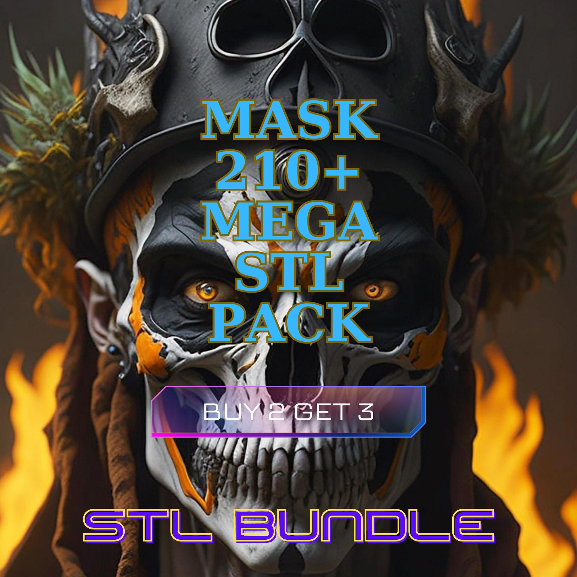 Mask Mega STL Pack | 210+ 3D Printable Masks | Cosplay, Props ...