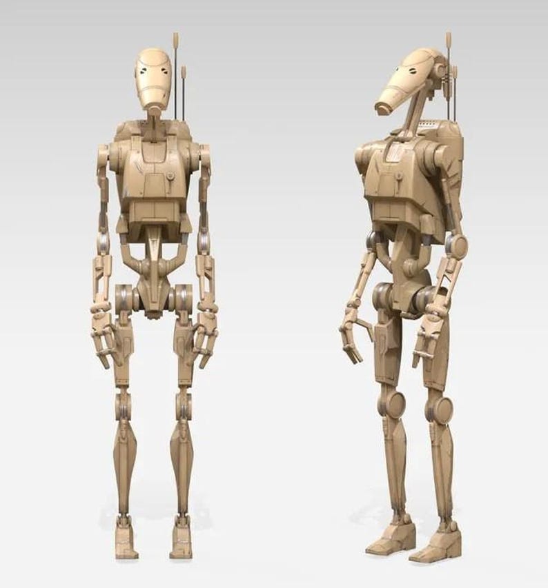 Life Size Battle Droid STL File: 3D Printing Cosplay Prop (digital ...