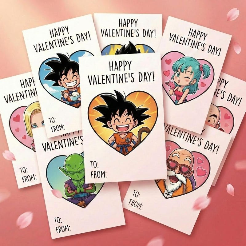 Dragon Ball Z Valentine Card - Etsy