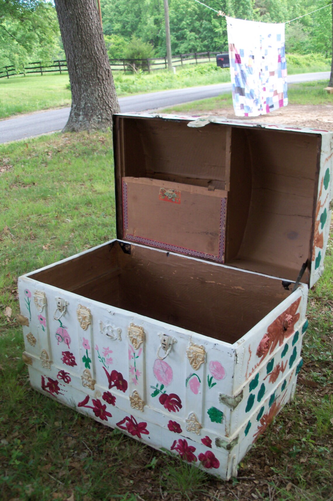 Victorian Steamer Trunk Fun & Funky Floral Re-do Cottage Decor Interior ...