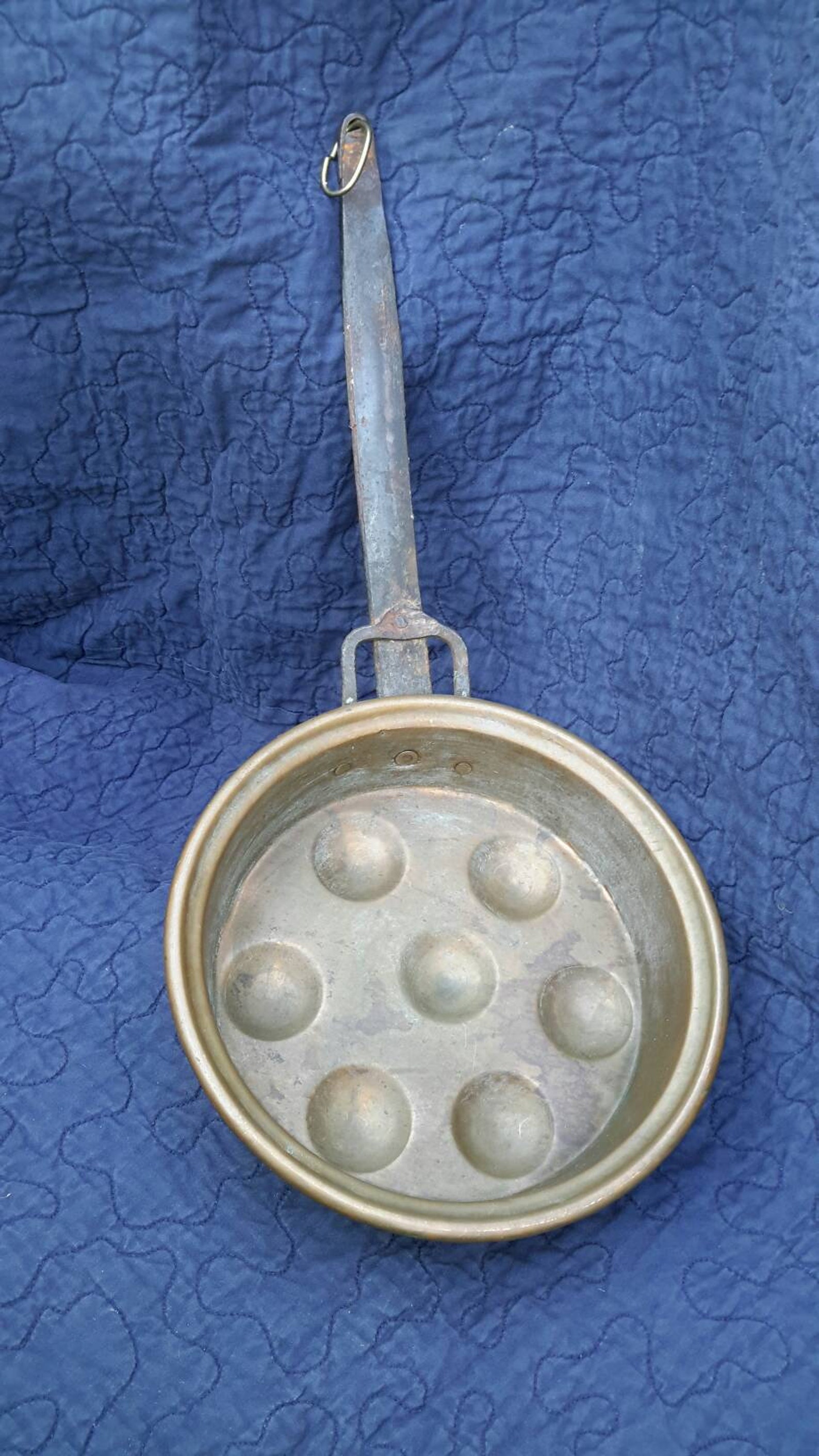 Antique Egg Pan Scandinavian Hearth Ornament Primitive Gourmet - Etsy