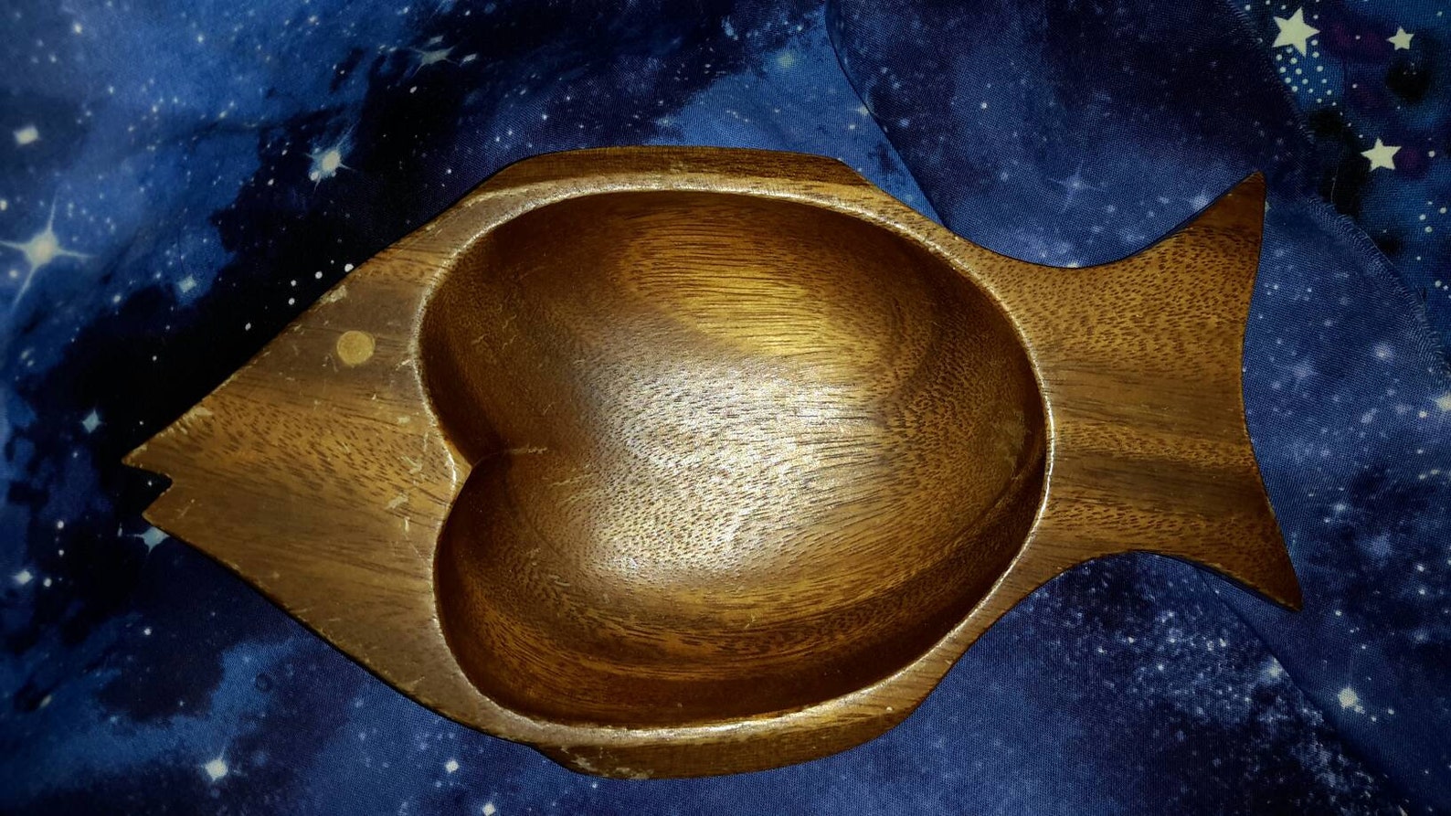 Wood Fish Serving Bowl Carved Vintage Collectible Find by ...